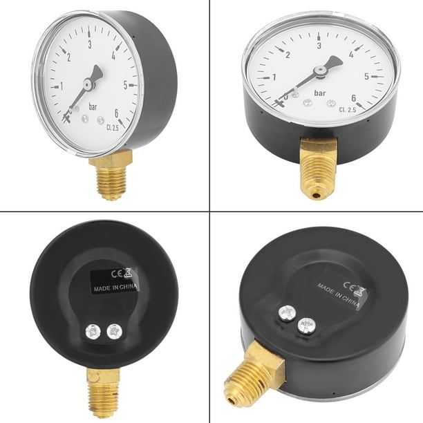 1/4" NPT Air Hydraulic Pressure Gauge, 6cm Dial Plate, Side Mount ...
