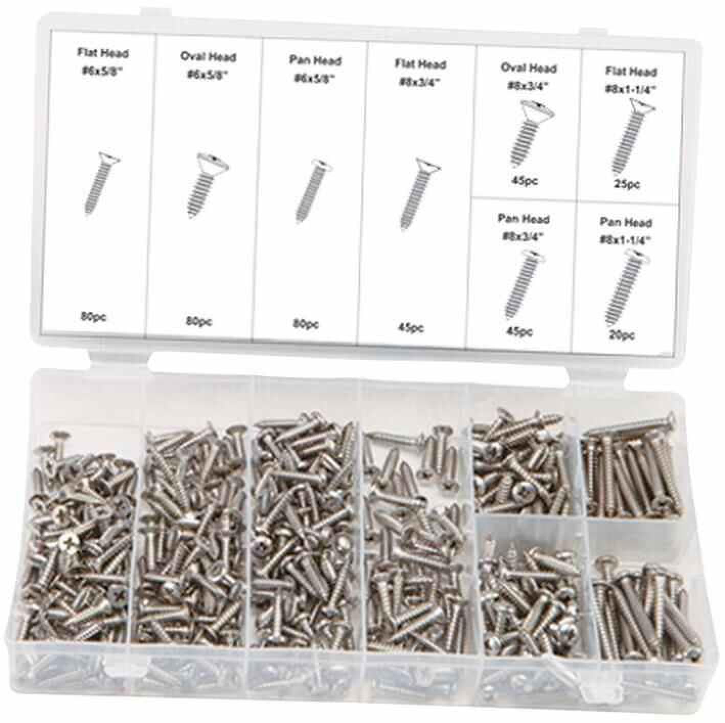 DURATOOL - Stainless Assorted Screw Pack, 420 Piece - Walmart.com
