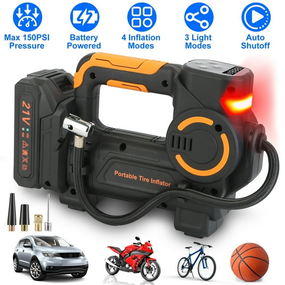 Jump Starter with Air Compressor,14.8V 8000A Peak Portable Car Battery ...