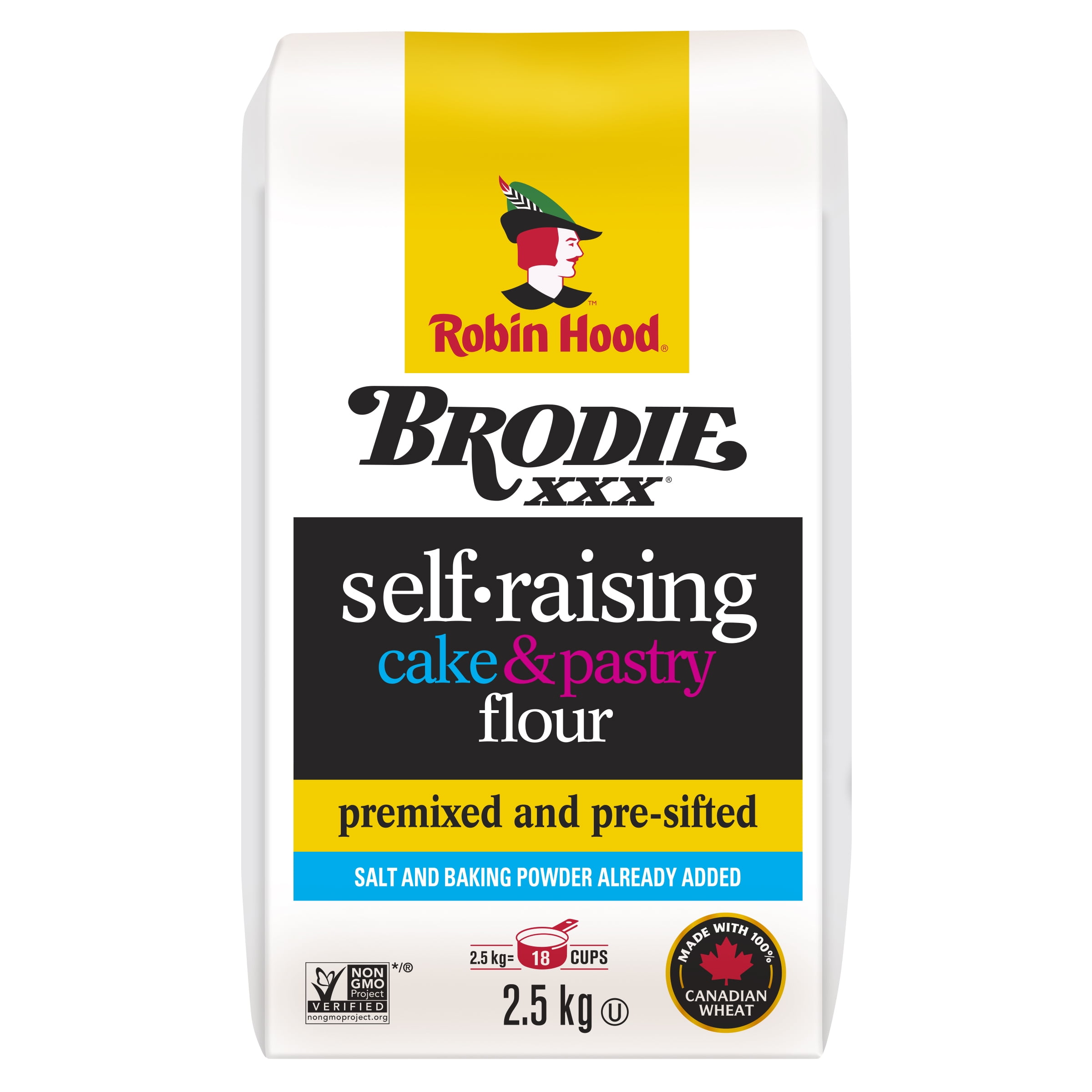 Robin Hood Brodie, Self-Raising Cake & Pastry Flour, 2.5kg, Made with ...
