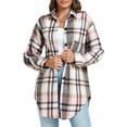PPYOUNG Women's Plaid Shackets, Flannel Long Sleeve, Casual Outwear ...