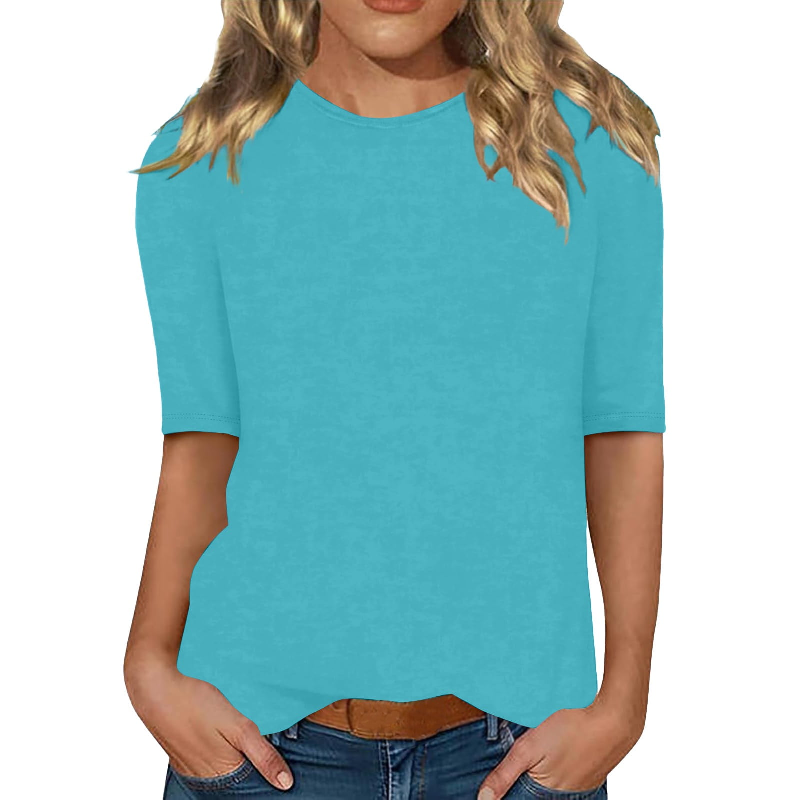 Click here for Wzxfashion Womens Half Sleeve T Shirt Crew Neck Su... prices