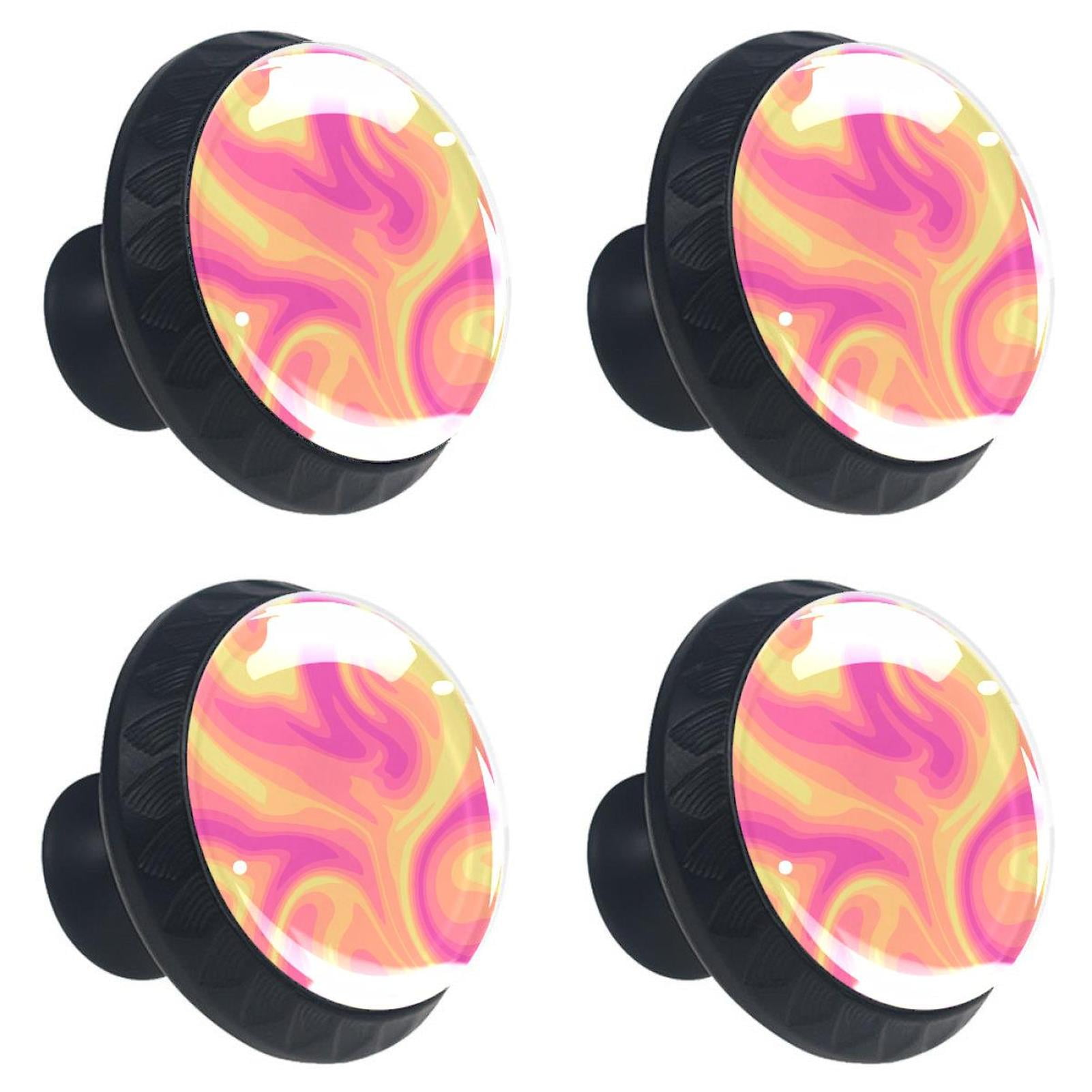 4 Pcs Abstract Texture Knobs for Kitchen Cabinet Cupboard Dresser ...