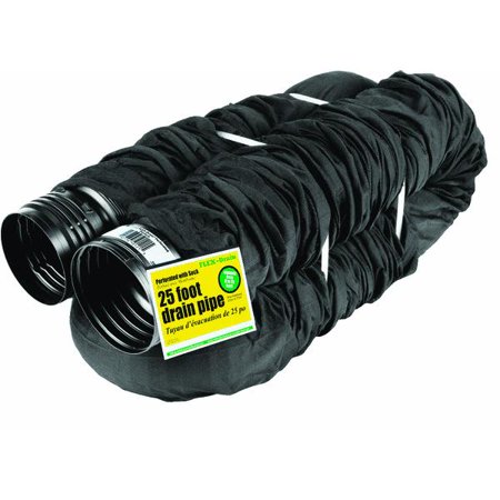 Amerimax FLEX-Drain 4 In. Expandable Perforated Drainage Pipe With Sock ...
