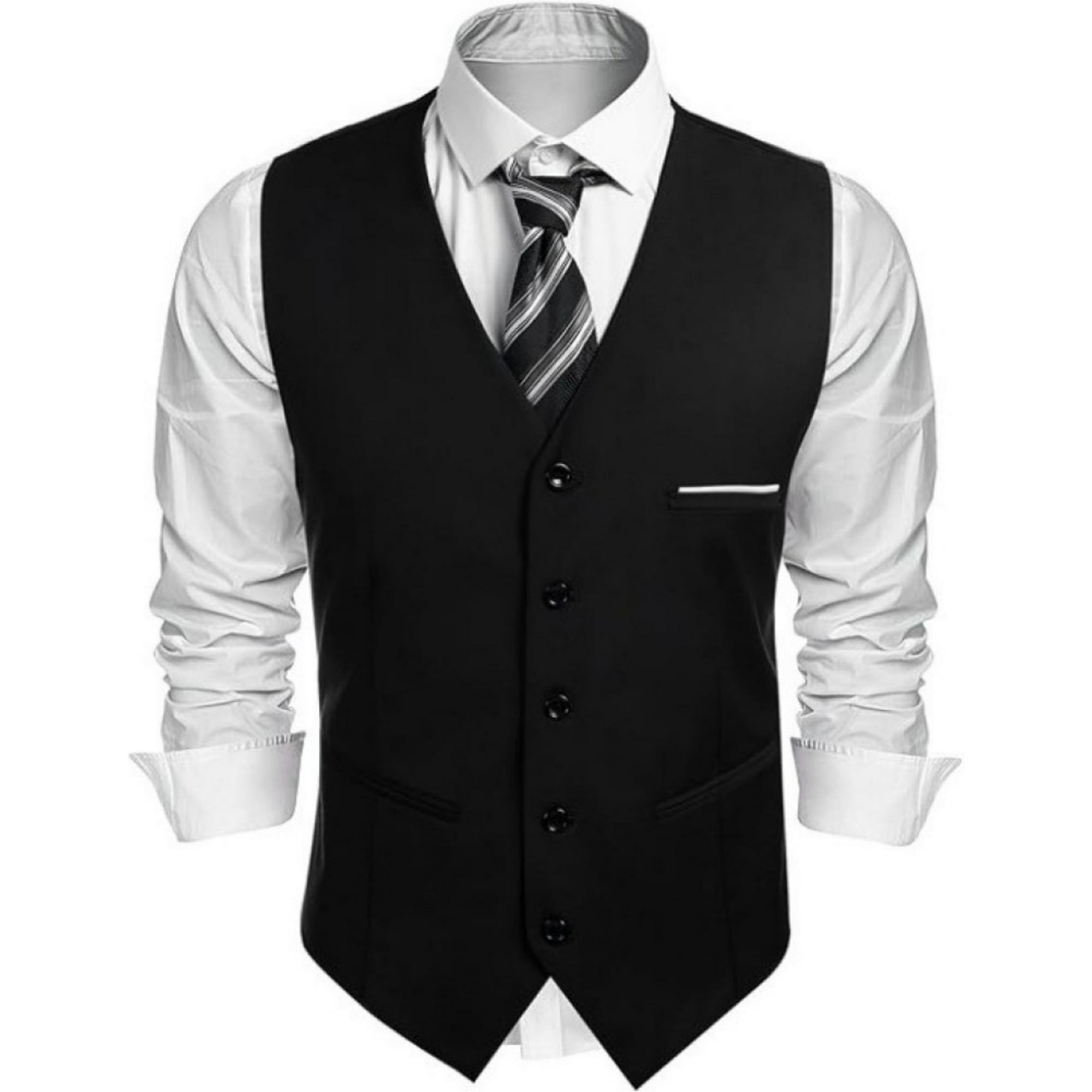 Click here for Eseeaier Mens Vest Suit Vest Slim Fit V-Neck Suit... prices