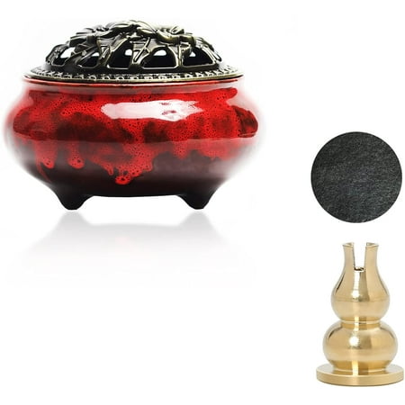 HEIBINCenser Bronze, Incense Burner with Calabash Incense Stick Holder ...