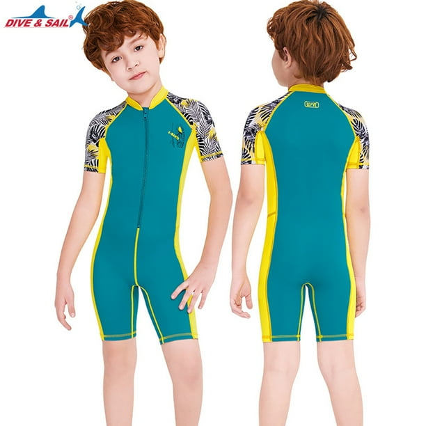 DIVE SAIL Kid Swimsuit Boy Shorty Wetsuit Children Swimwear UV ...