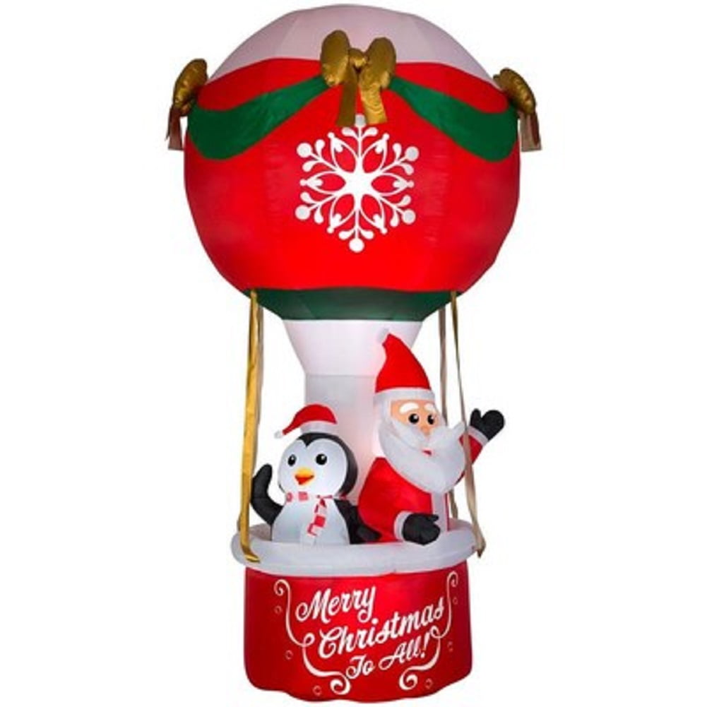 Gemmy 11 5 Ft Lighted Hot Air Balloon Outdoor Christmas Inflatable