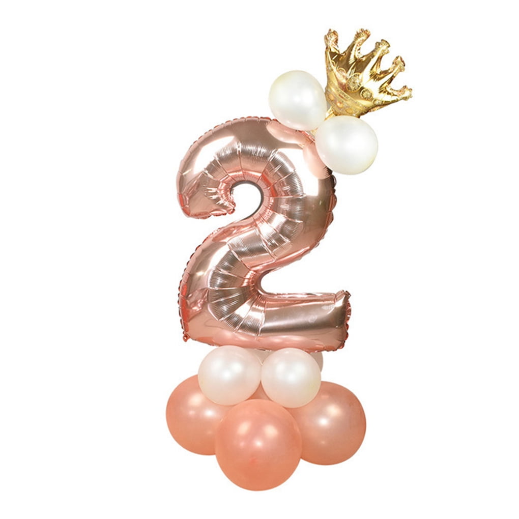facefd Party Balloon Aluminum Foil Number Shape Balloon for Birthday ...