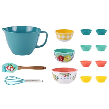 The Pioneer Woman Melamine Mixing Bowl Set, 10-Piece Set, Petal Party ...