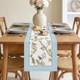 Bluebird Floral Tablecloth 13x72 inches Spring Summer Floral Green ...
