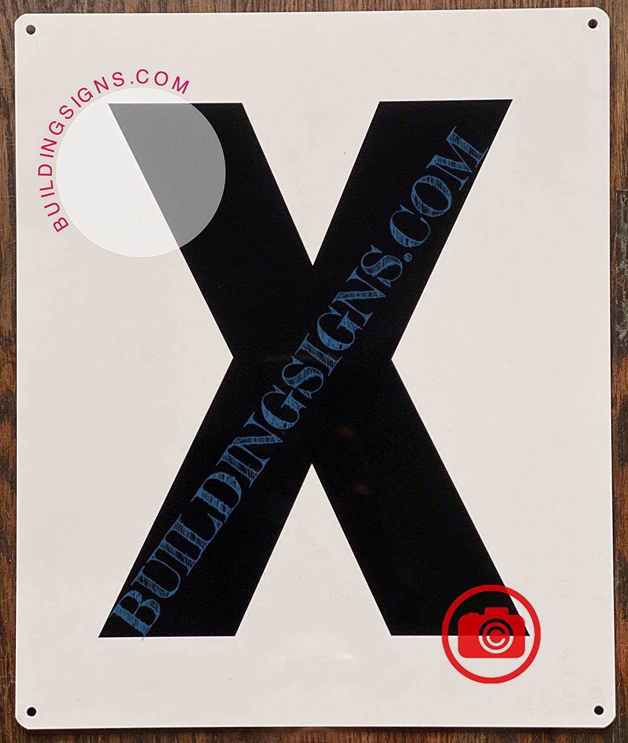 Large Letter X -Metal Sign - Parking LOT Sign (White,Aluminium,10X12 ...