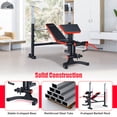 Goplus Adjustable Olympic Weight Bench with Preacher Curl for Home Gym ...