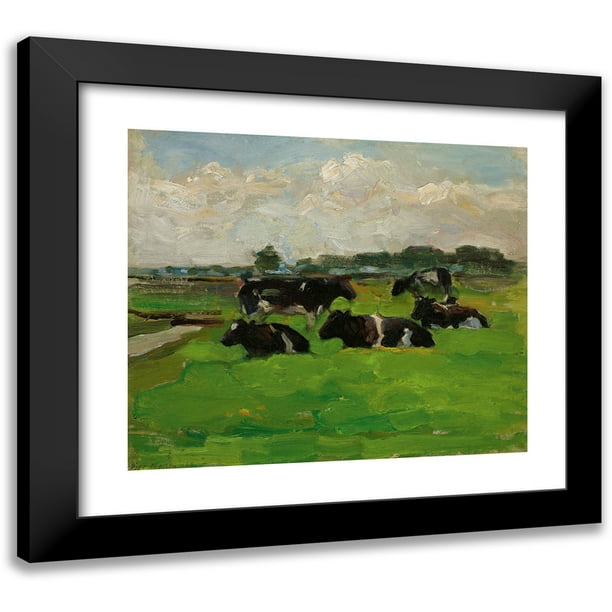 Piet Mondrian 23x20 Black Modern Framed Museum Art Print Titled ...