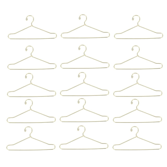 25Pcs Metal Mini Clothes Hangers Dolly House Clothes Support Dolls Coat ...