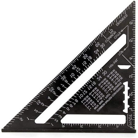 TOTMOX 7 Inch Metric Aluminum Alloy Triangle Angle Ruler Square ...