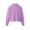 Cmfcve Women's Bomber Jacket Corduroy Long Sleeve Button Down Cropped ...