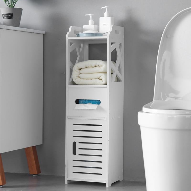 UBesGoo Free Standing Bathroom Storage Cabinet Cupboard Organizer with ...