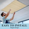 1 Pack Light Brown Striped Fluorescent Light Covers for Ceiling Lights ...