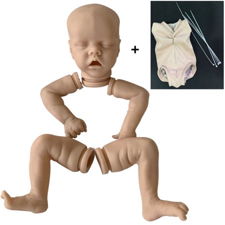 18 Inches Preemie Baby Blank Doll Kits DIY Reborn Sleeping Cloth Body ...