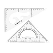 Westcott Protractor and Ruler Set: Clear, 4 pieces - Walmart.com