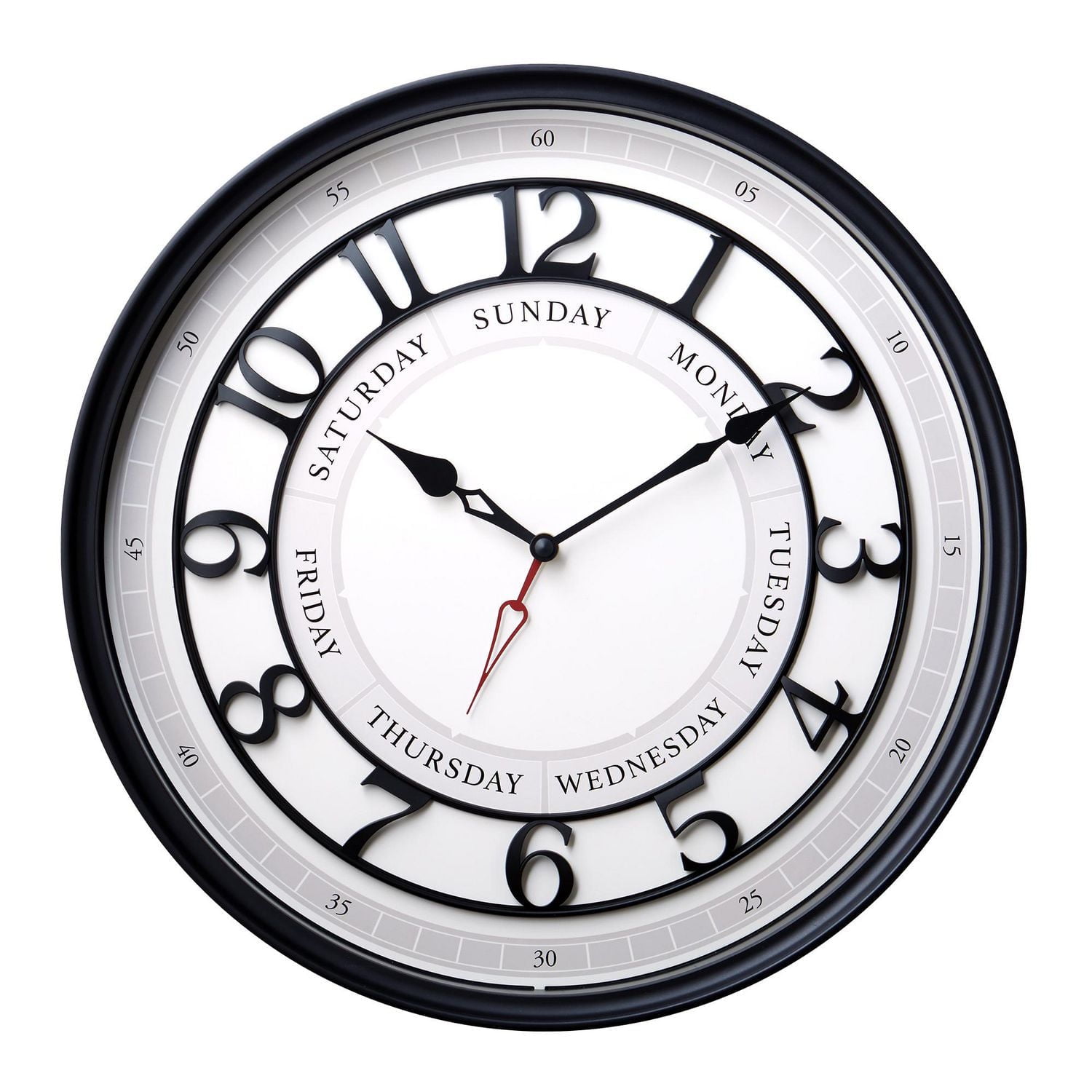 hometrends Wall Clock, 20" Day of Week Clock - Walmart.ca