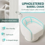 Royalcraft Beige Velvet Upholstered Swivel Armchair with Storage ...