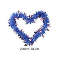 78.7" Patriotic Tinsel Garland 4th of July Red White Blue Metallic ...
