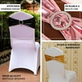 Efavormart 5 pack Metallic Spandex Chair Sashes With Attached Round ...
