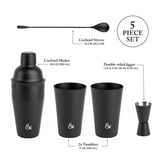 Thyme & Table Stainless Steel Mixology Bar Kit, Black, 5 Piece Set ...