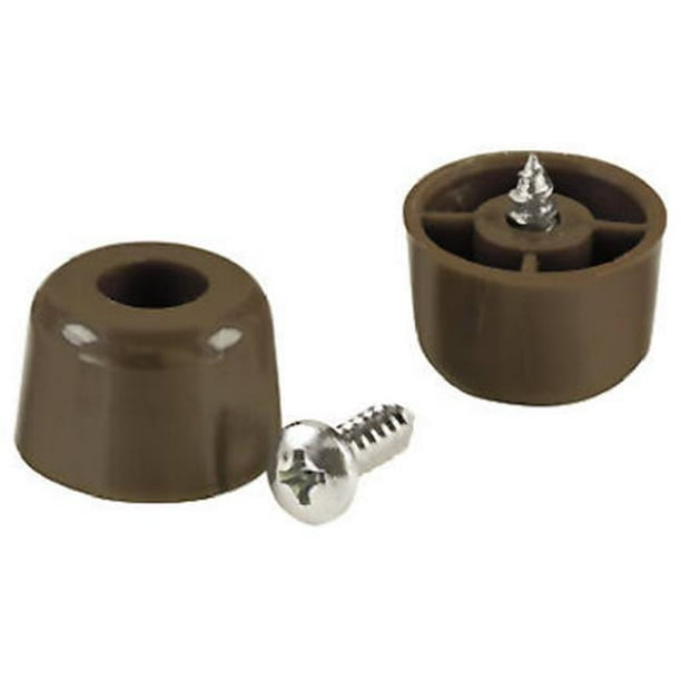 Shepherd Hardware 19139 0.5 in. Plastic Screw Bumpers, Brown - 4 Pack ...