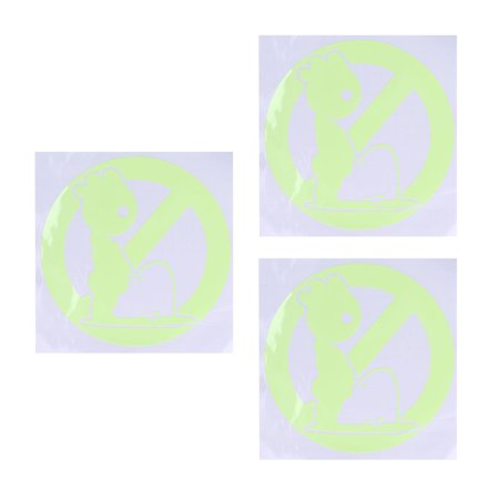 Luminous Toilet Decals,3 Set Toilet Stickers Toilet Reminder Stickers ...