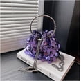 Women Sparkly Sequin Clutch Purse Glitter Metal Tassel Evening Handbag ...