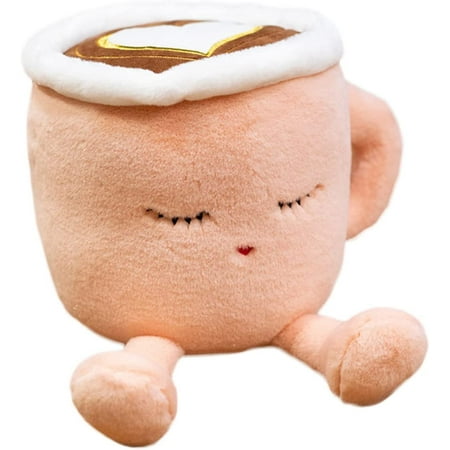 Stuffed Coffee Cup Plush Toy Cute Latte Pillow Soft Kawaii Adorable ...