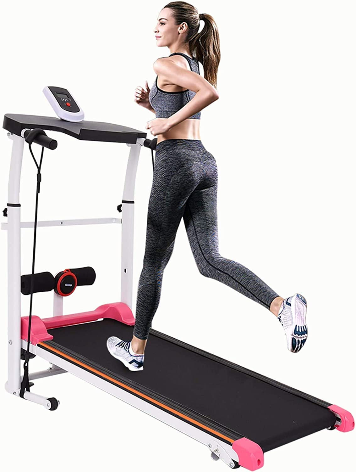 HISH Folding Manual Treadmill for Home, Under Desk Mini Portable ...