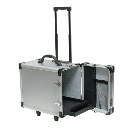Rolling Aluminum Carrying Case - 16 3/8"L x 9 3/8"W x 13 1/2”H ...