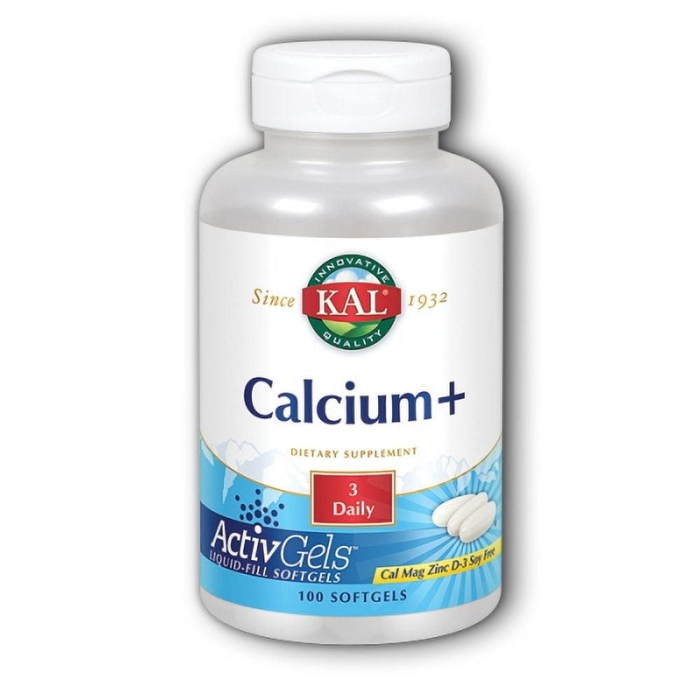 Suplemento Kal Calcium+ 100 comprimidos con magnesio y vitamina D ...