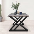 Set of 2 Heavy Duty X-shaped Metal Table Legs for Dining Table & Coffee ...