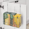 mDesign Metal Over Cabinet Door Wire Holder Kitchen Storage Organizer ...