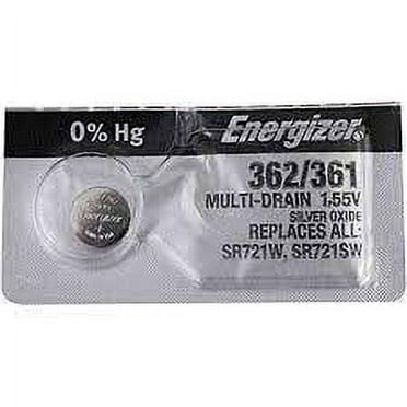 Energizer 386/301 Silver Oxide Button Battery, 1.55V, 2 Pack, SR43, 386 ...
