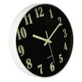 JoFomp 12 Inch Night Light Wall Clock, Silent Quartz, Battery Operated ...