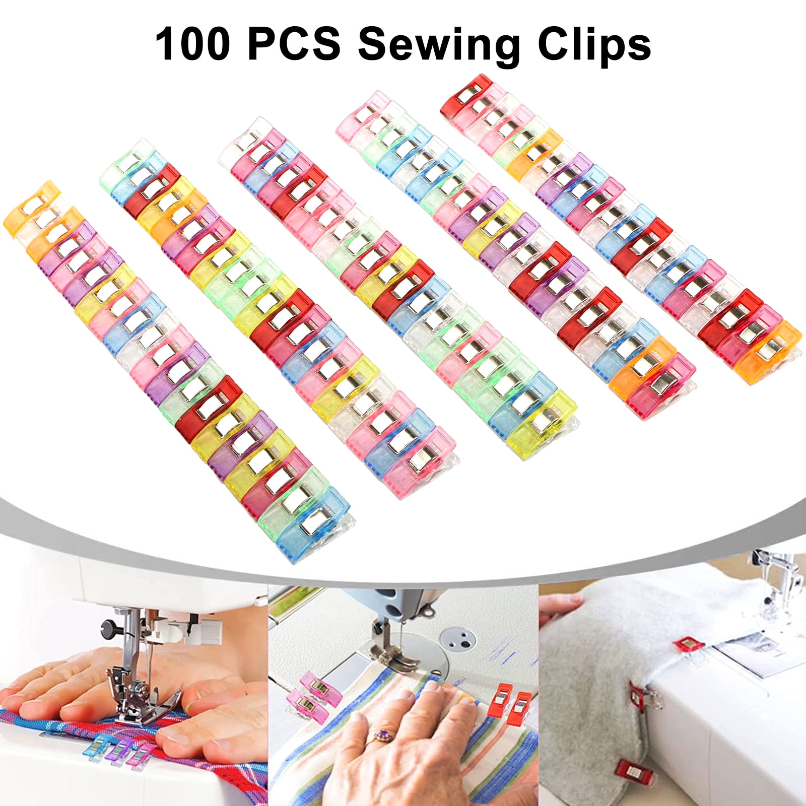 100 Pack Sewing Clips, TSV Multipurpose Quilting Clips Wonder Craft ...