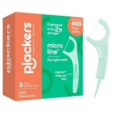 Plackers Micro Line Dental JMS2 Floss Picks, Fold-Out FlipPick ...