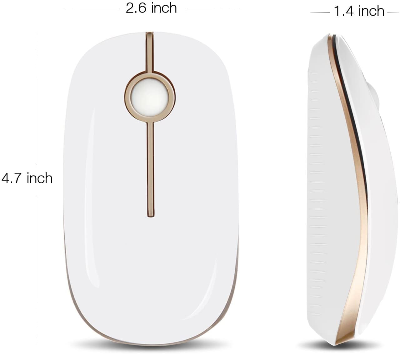 Buy Jelly Comb 2.4G Slim Wireless Mouse with Nano Receiver Less Noise ...