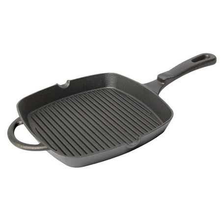 Country Cabin Cast Iron Ribbed Square Grill Pan - Walmart.com
