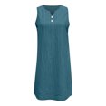 Adeawade Summer Dresses For Women Sleeveless V Neck A Line Dress Solid ...