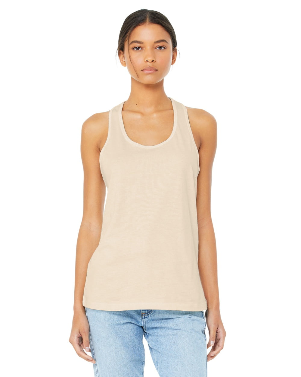 BELLA + CANVAS - Women's Jersey Racerback Tank - 6008 - Natural - Size ...
