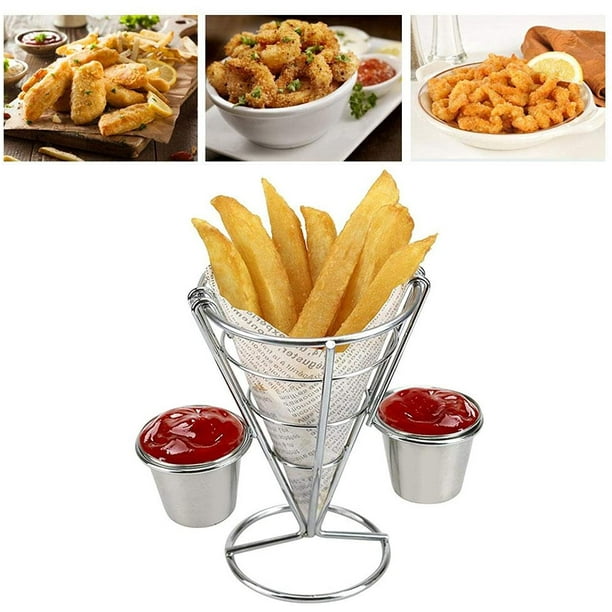 Display Stand Fries Baskets, strong and durable, Cone design, Fry Chips ...