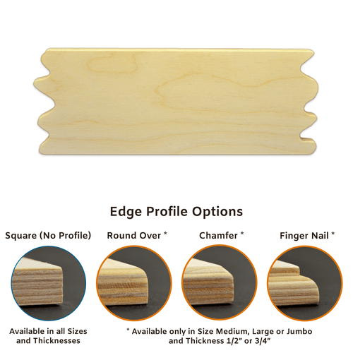 Package of 10, Small 5" x 2.25" x 1/8" Unfinished Plywood Square Edge ...