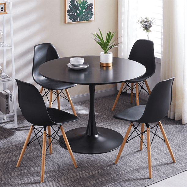 Matt black chairs store